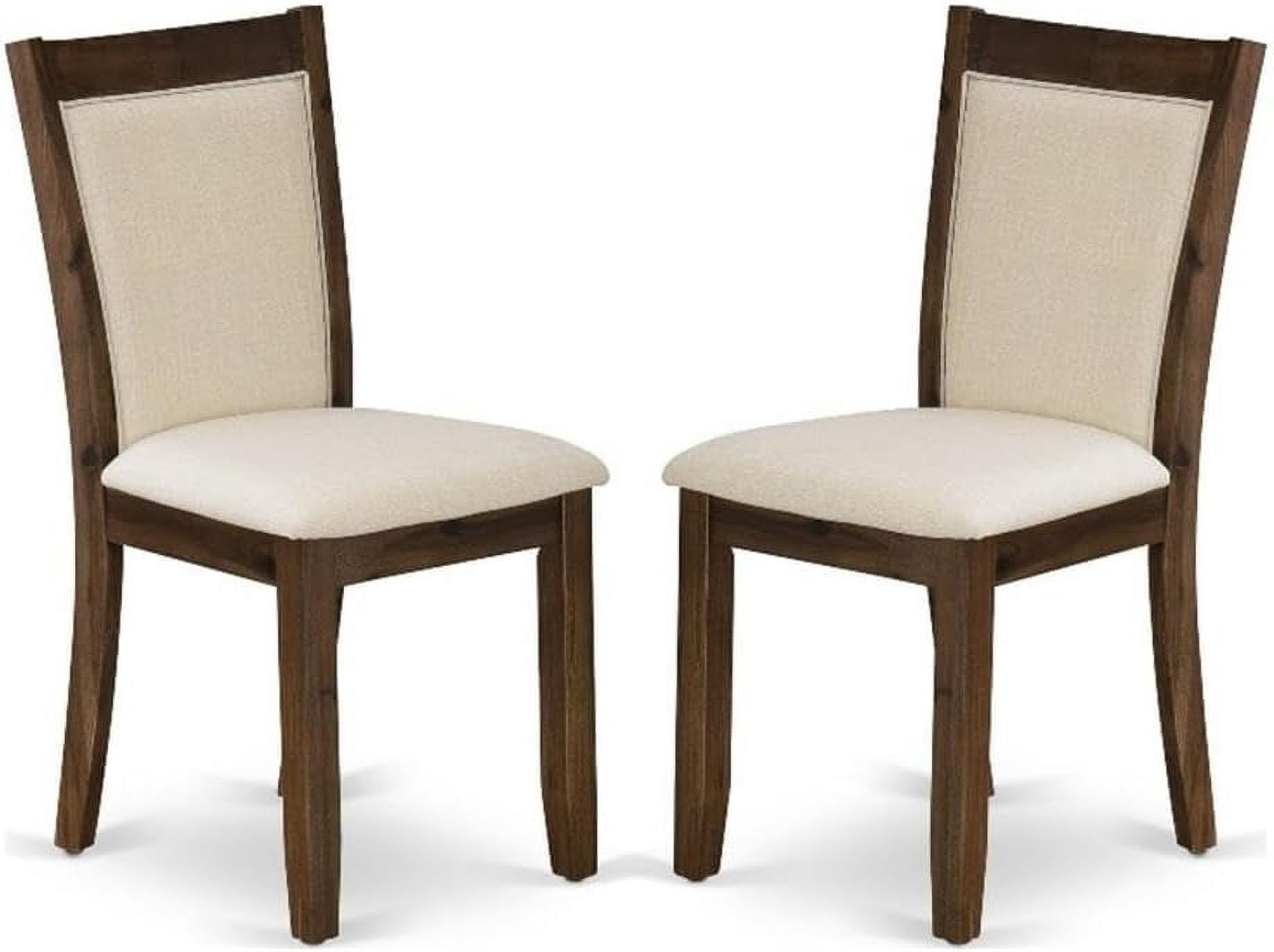 East West Furniture MZCNT04 Monza Modern Parson Dining Chairs - Light Tan Linen Fabric ...