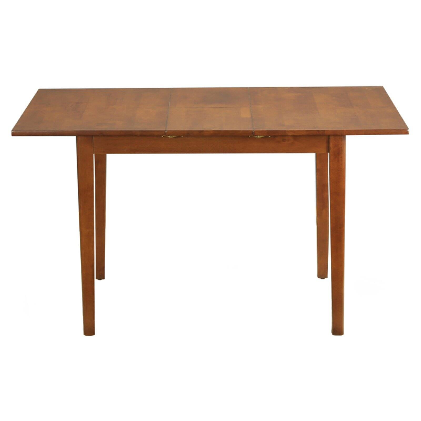 East West Furniture Milan Rectangular Wood Dining Table in Saddle Brown ...