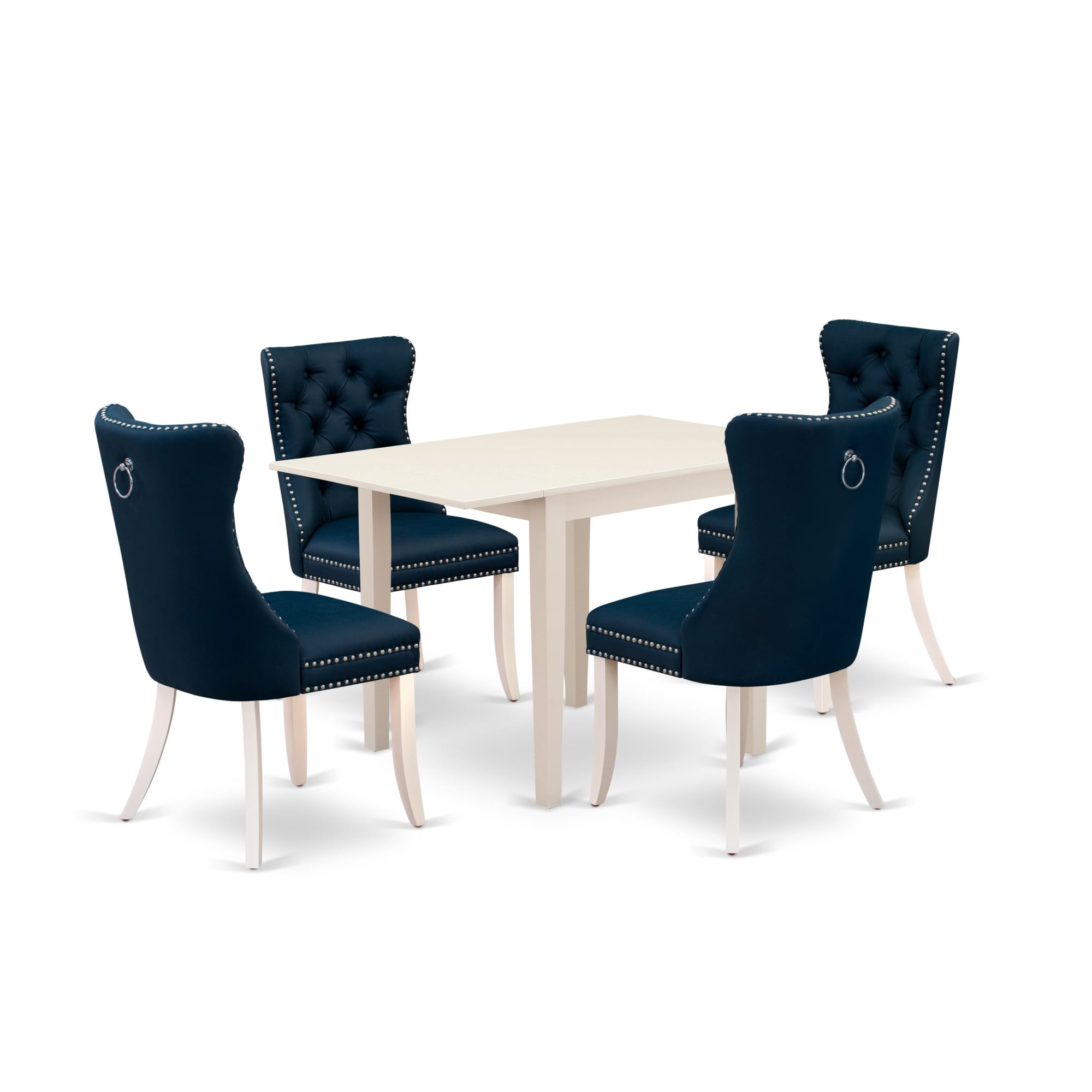 East West Furniture NDDA5-LWH-29 5 Piece Modern Dining Table Set ...