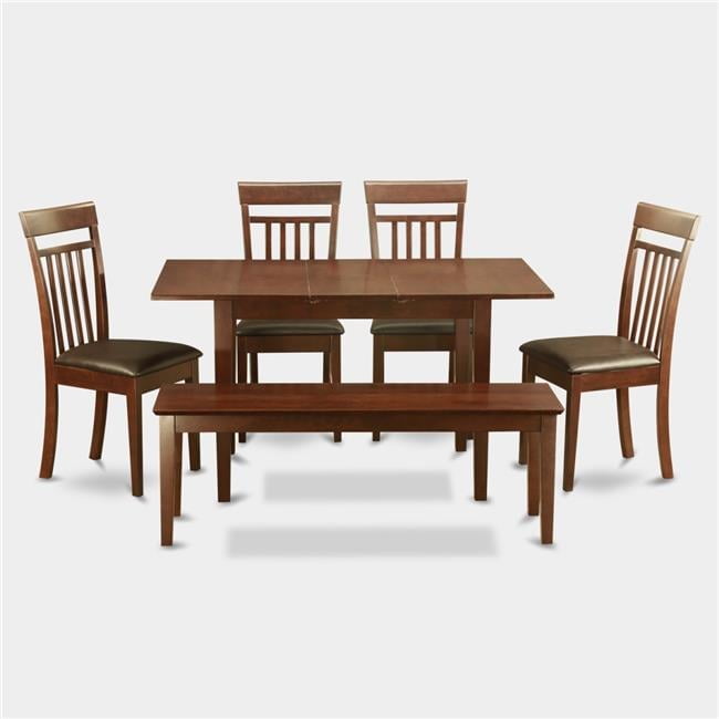 East West Furniture NOCA6C-MAH-LC Table & Chairs Set - Kitchen Table ...
