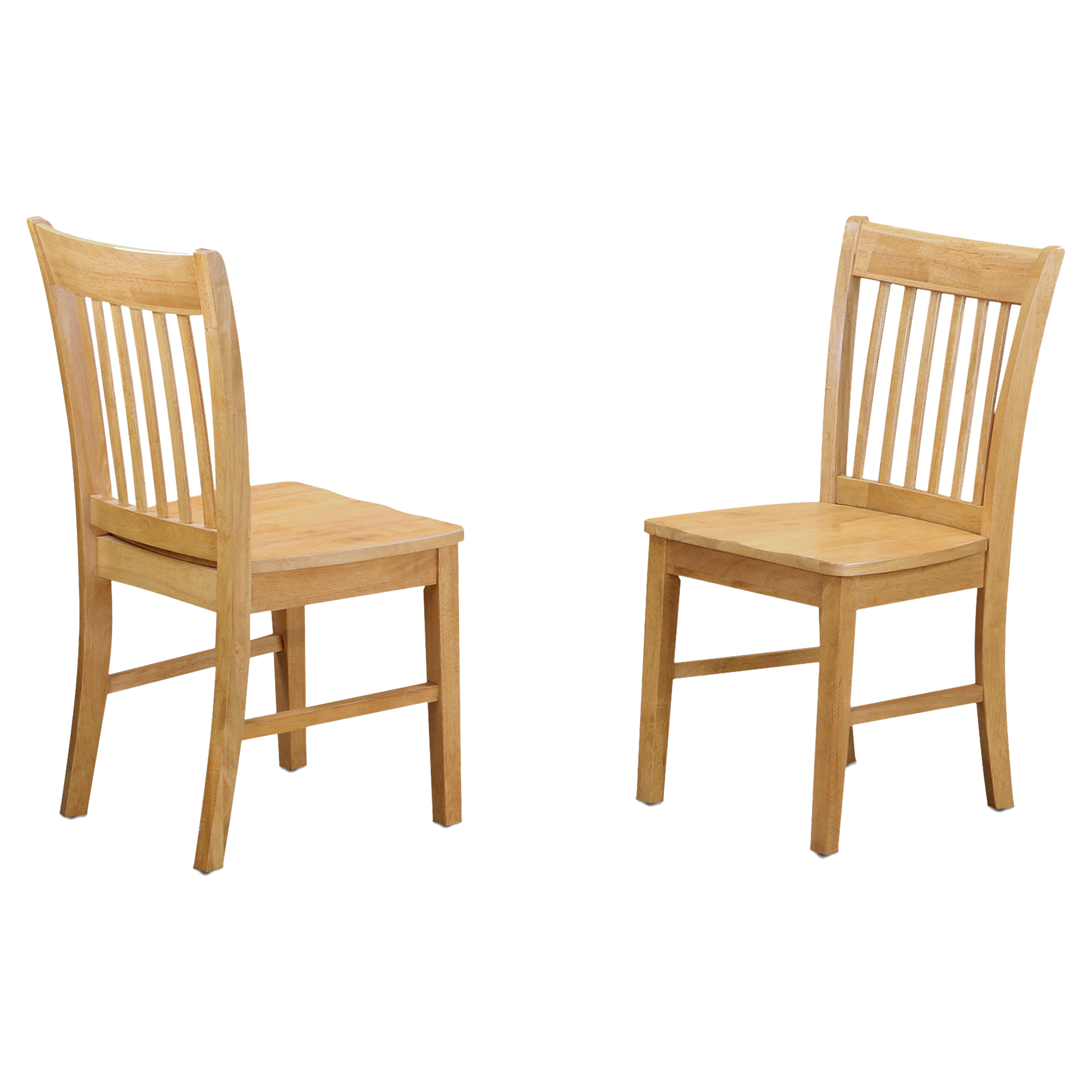 East West Furniture Solid Wood Norfolk Kitchen Dining Chairs in Oak ...