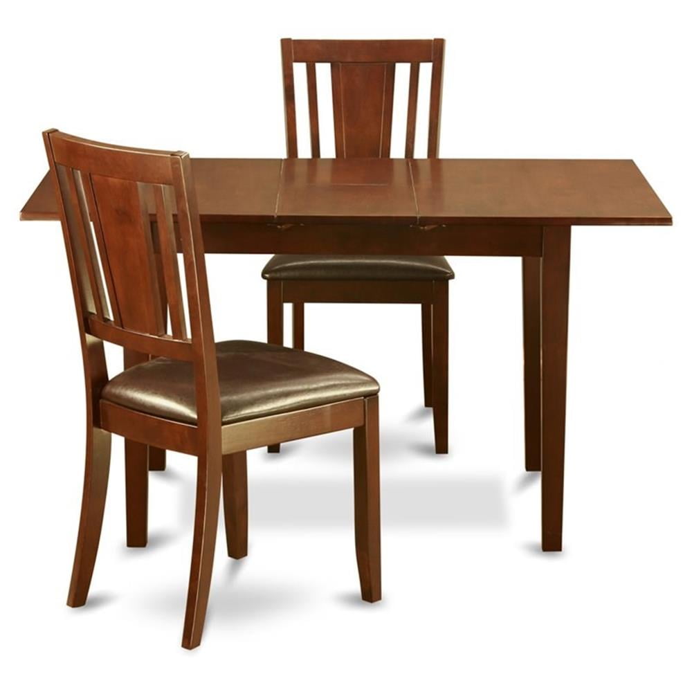 East West Furniture Norfolk 3-piece Traditional Wood Kitchen Set in ...