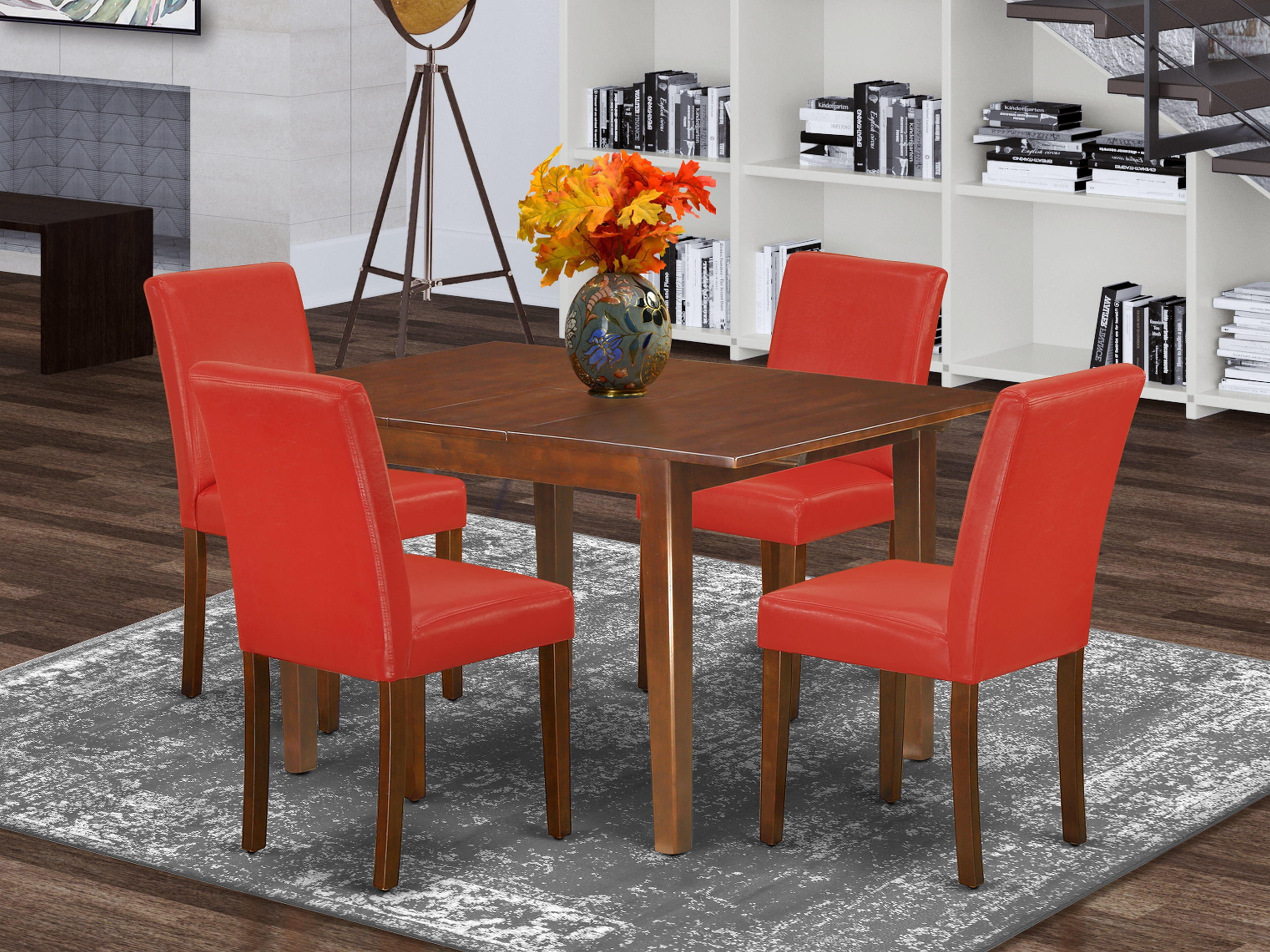 East West Furniture Norfolk 5-piece Rectangular Kitchen Dining Set - 4 ...
