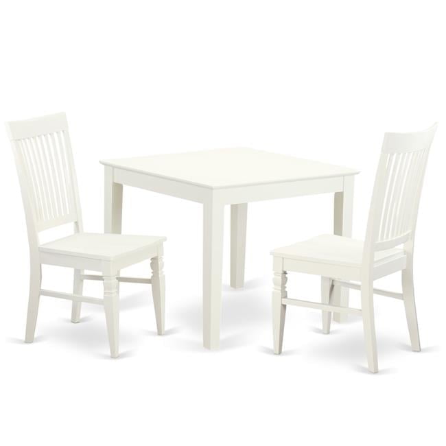 East West Furniture OXWE3-LWH-W Dining Set - Oxford Square Kitchen ...