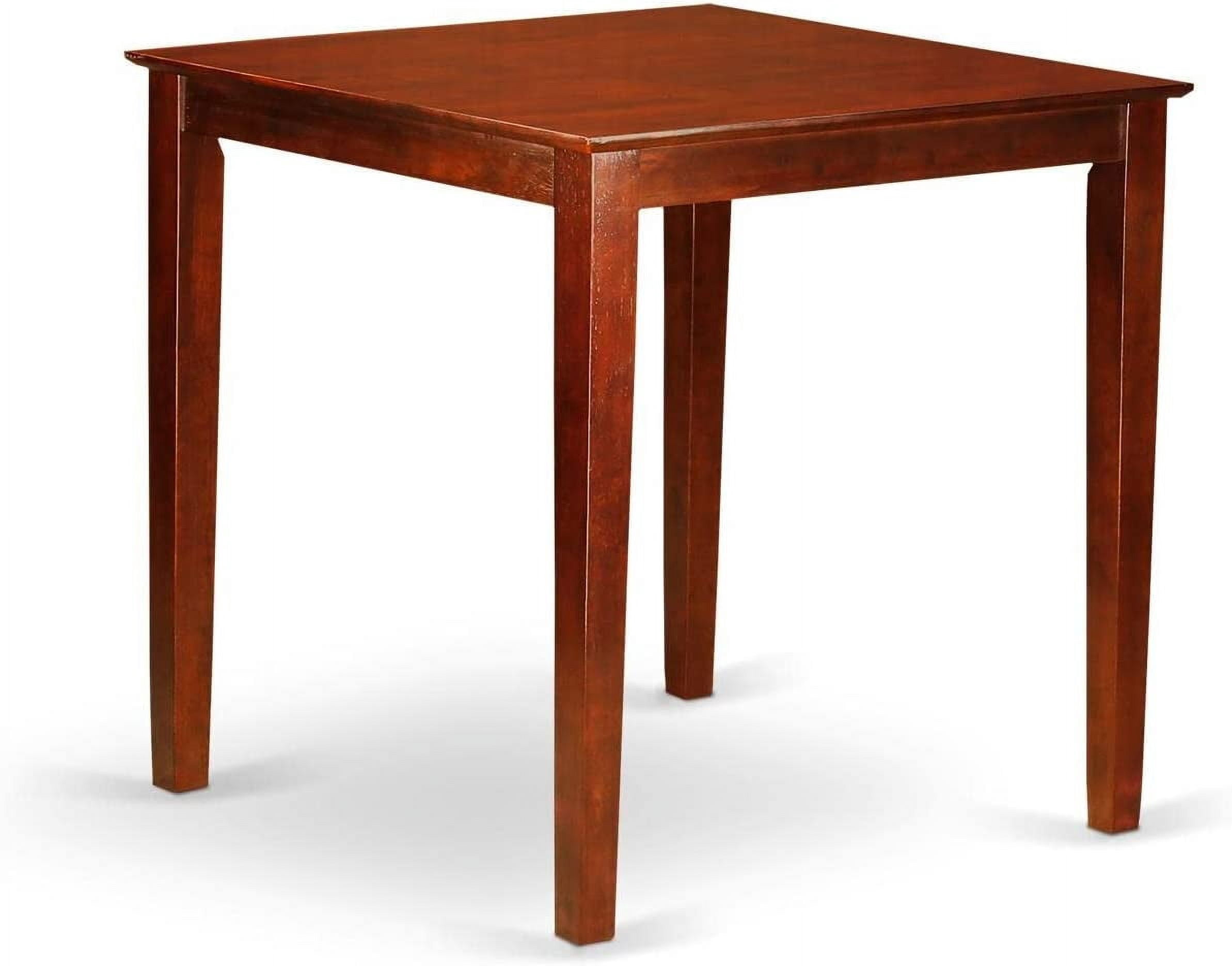 East West Furniture PBT-BRN-T Pub Square Bar Height Counter Table for ...