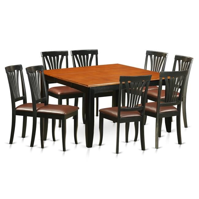 East West Furniture PFAV9-BCH-LC Dining Room Table Set - Table & 8 ...