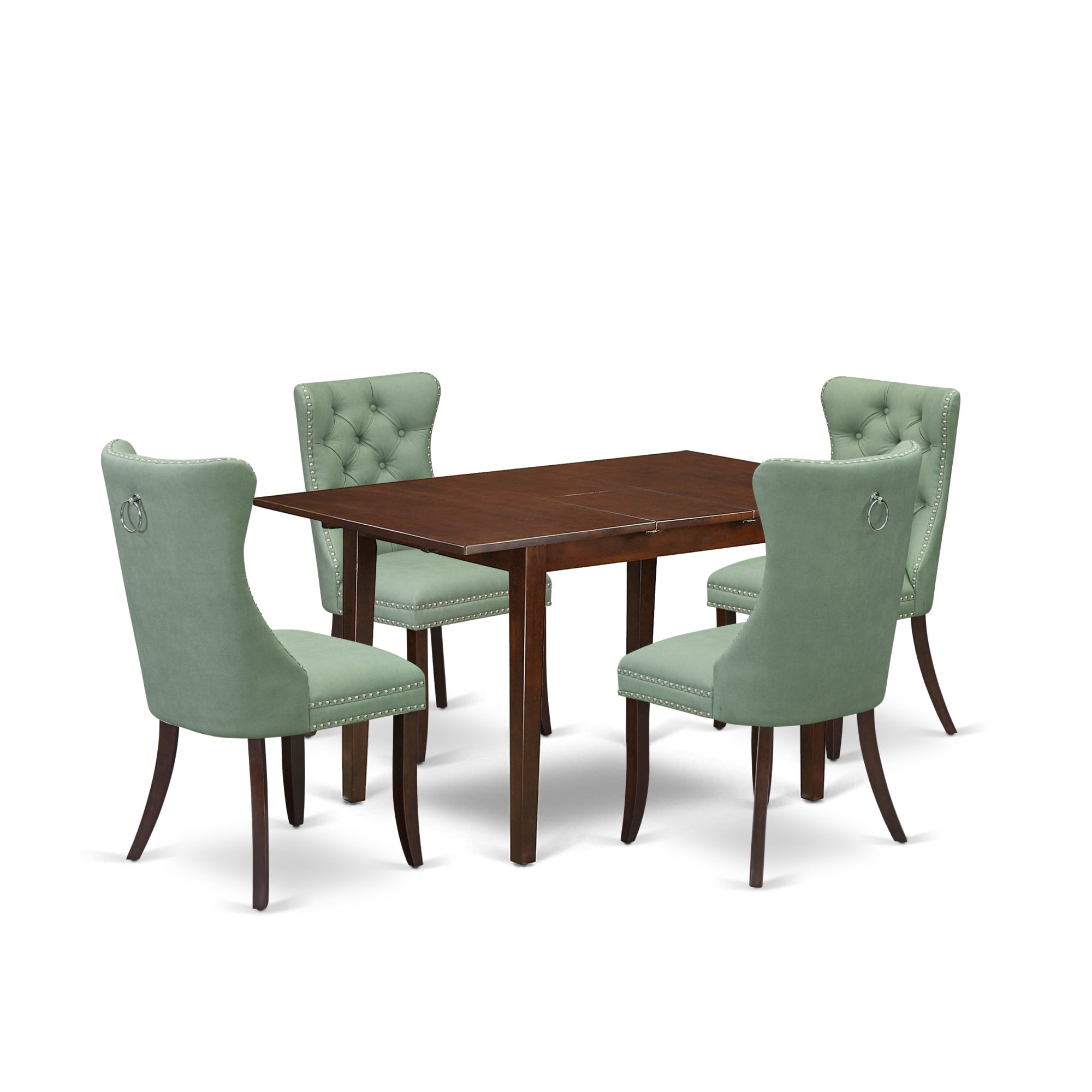 East West Furniture PSDA5-MAH-22 5 Piece Dining Table Set Includes a ...