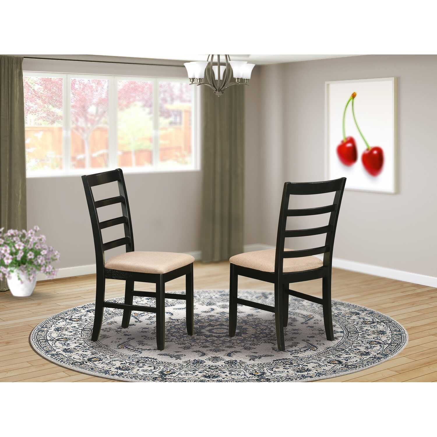 PFC-CAP-C Parfait Stool Linen Fabric Seat with Lader Back - Walmart.com