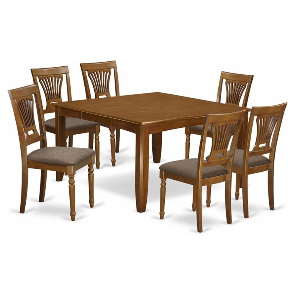 East West Furniture Parfait 7-piece Dining Set w/ Cushion Chairs in ...
