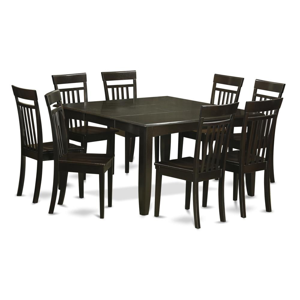 East West Furniture Extendable Parfait 9-Piece Dining Room Table Set ...