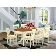 PLIP7-WHI-W 7 Piece kitchen table set with one Parfait table and six ...