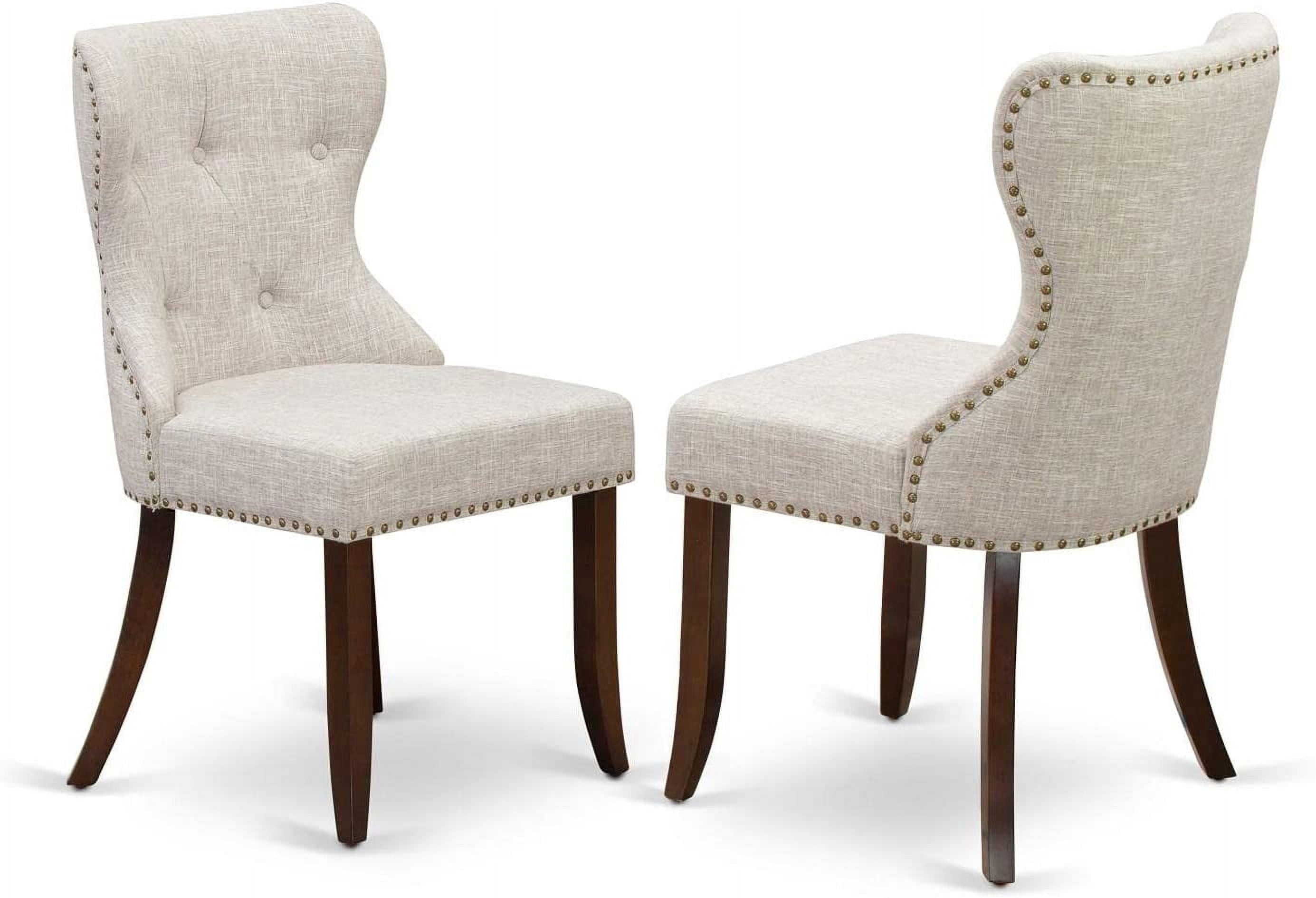 East West Furniture SIP3T35 Sion Parson Dining Room Chairs - Button ...