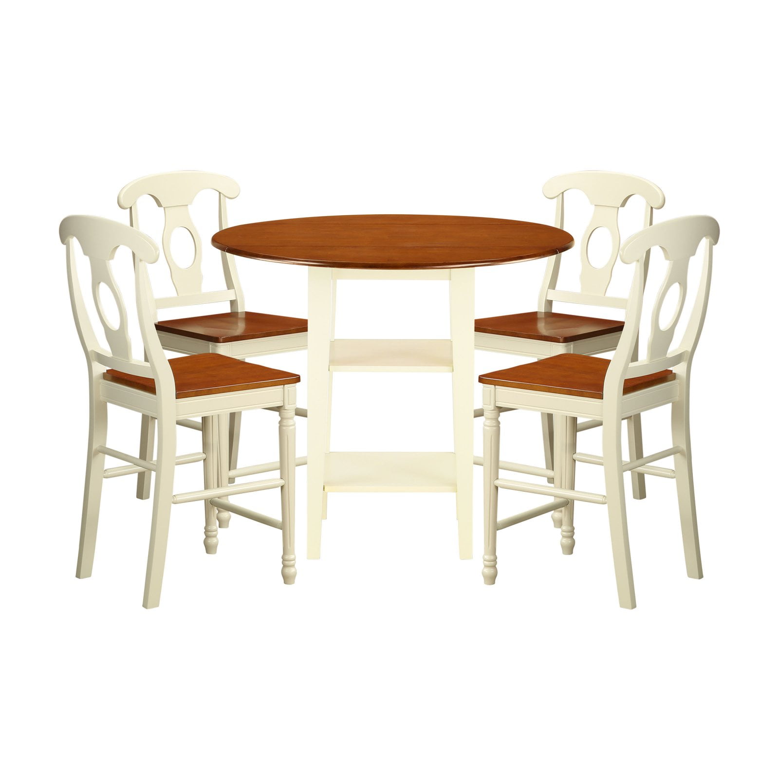 East West Furniture Sudbury 5-piece Counter Height Dinette Table Set in ...