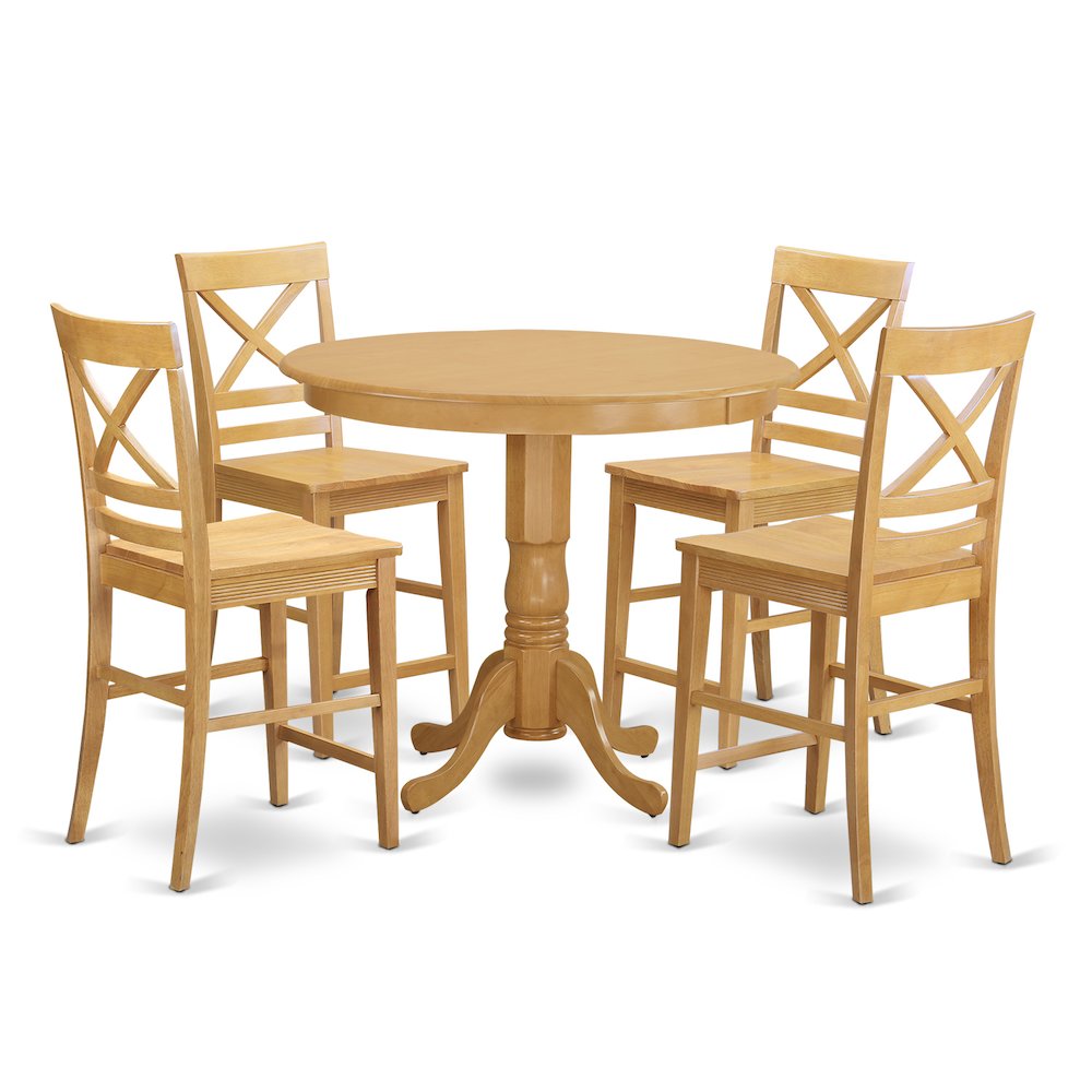 5 Pcpub Table set - Small Kitchen Table and 4 bar stools. - Walmart.com