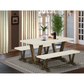 East West Furniture X2-076 3 Piece Dining Table Set - 1 Distressed ...