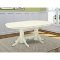 East West Furniture Vancouver Oval Traditional Wood Dining Table in ...