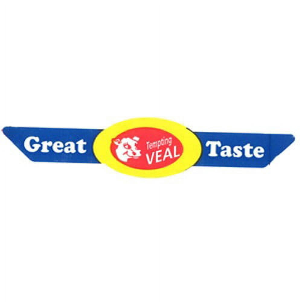East West Label Tempting Veal - Great Taste Die-Cut Greaseproof Strap ...