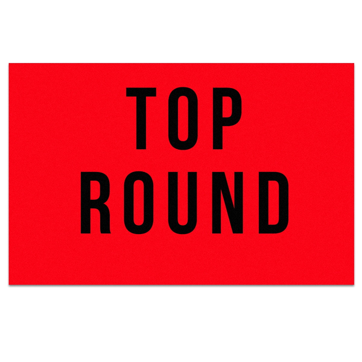 East West Label Top Round Die-Cut Greaseproof Printed Label Dayglo Red ...