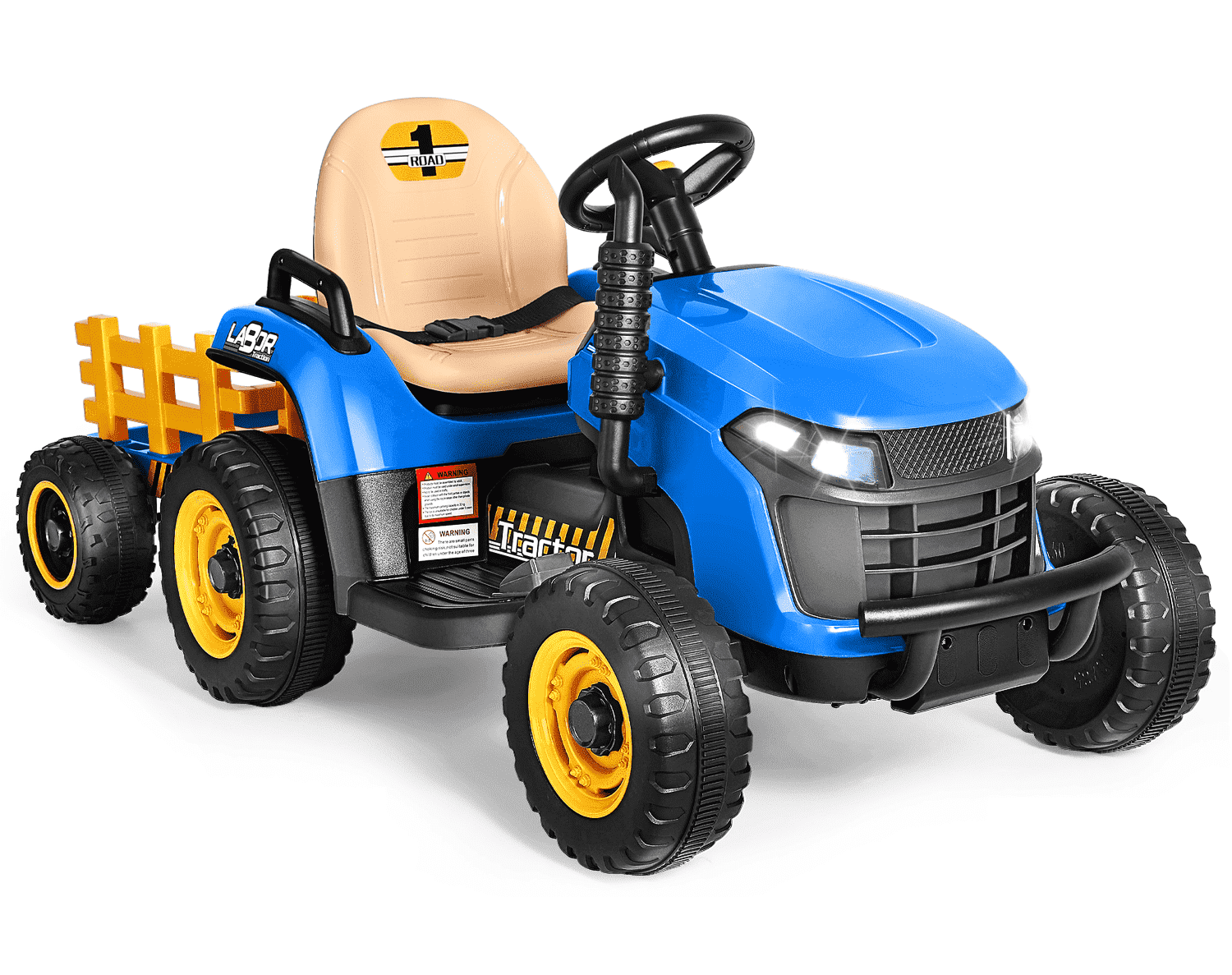 East doll 12V Ride on Tractor with Tiltable & Detachable Trailer, up to ...