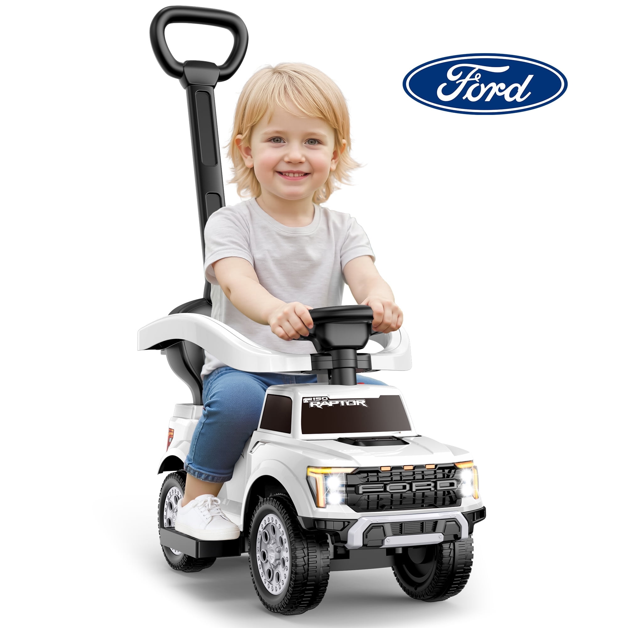 East doll 3 in 1 Push Car for Toddlers, Licensed Ford Kid Ride on Toy ...
