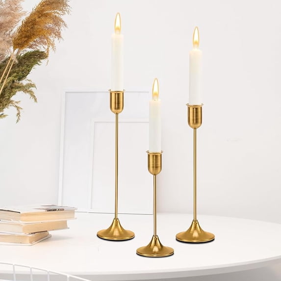 EastFlame Tabletop Pillar Hurricane Candleholder with Decorative Stones ...