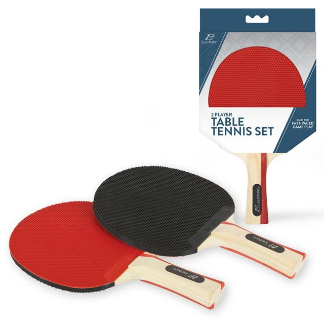 EastPoint Sports Table Tennis Paddle Set with 2 Pip-Out Ping Pong ...