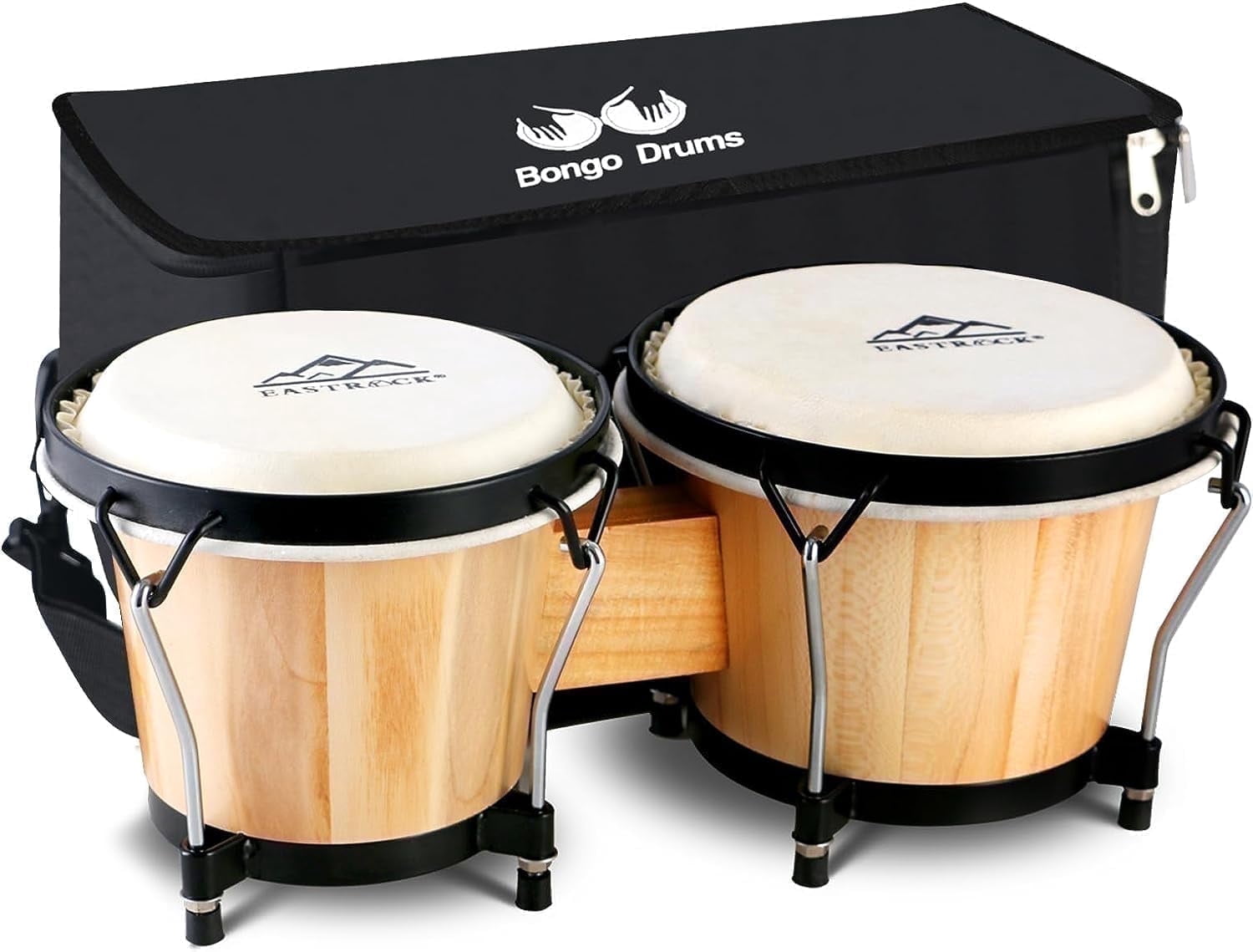 EASTROCK Bongo Drum Set for Kids Adults 6" and 7" Percussion Instrument ...