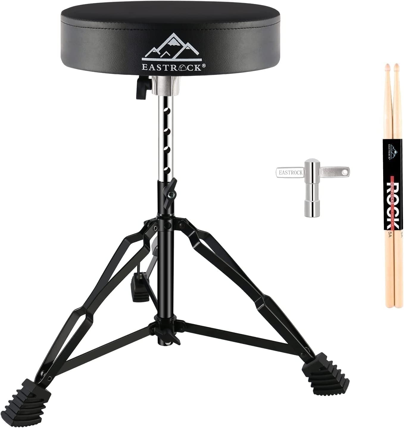 EastRock Metal Drum Stool, Height Adjustable, Anti-Slip Base, Heavy ...