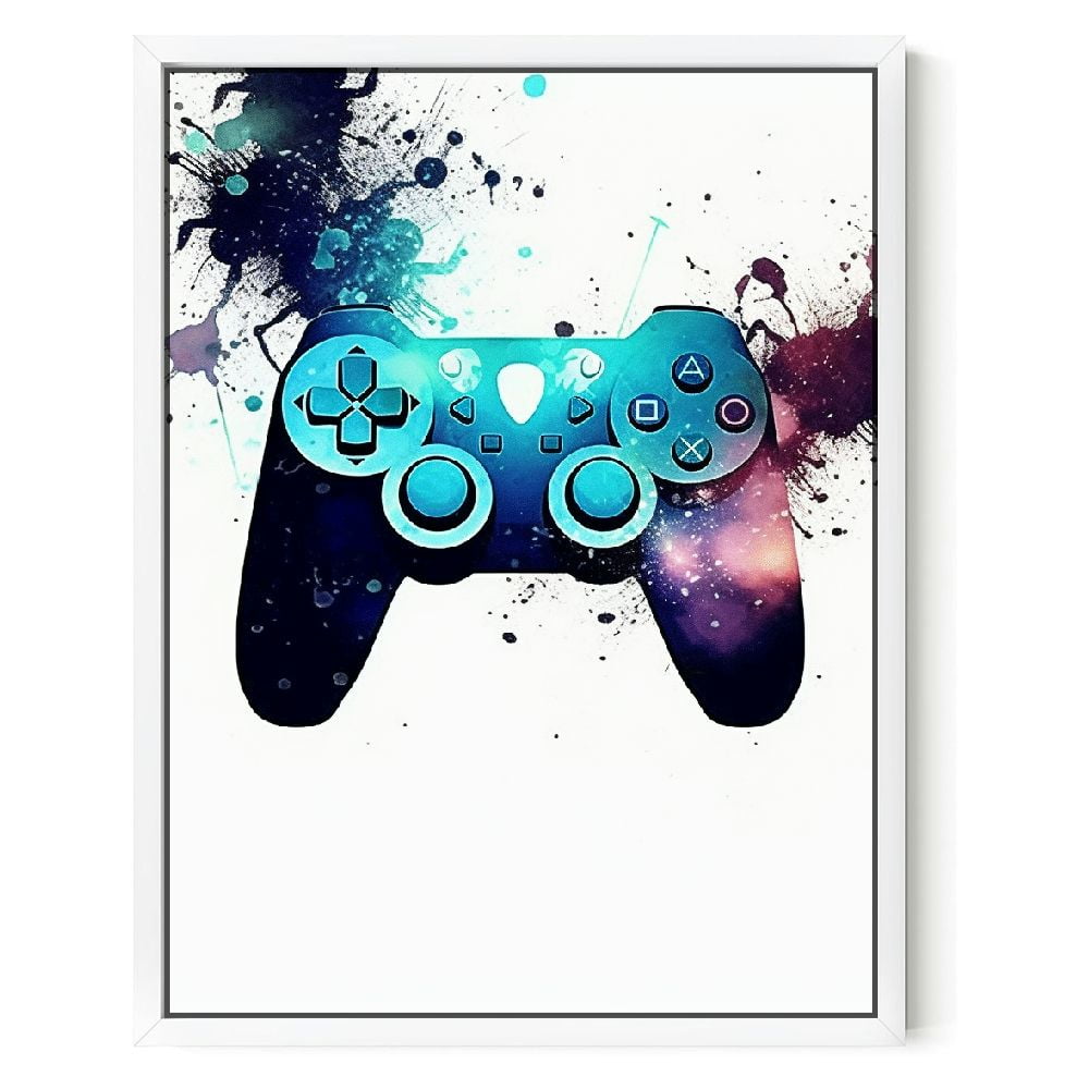 EastSmooth Abstract Gamepad Canvas Wall ArtVideo Game Art Print Video ...