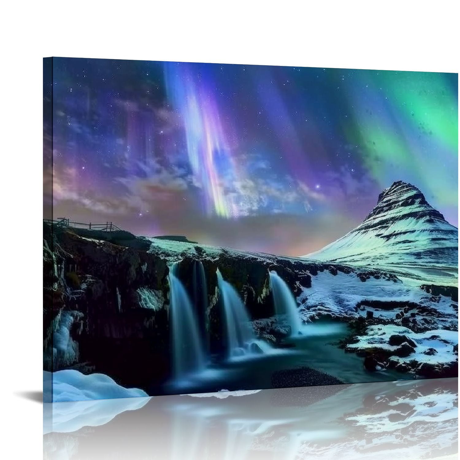EastSmooth Aurora Borealis Canvas Print, Northern Wall Art, Nature ...