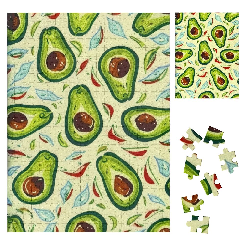 EastSmooth Avocados Pattern Design Wooden Jigsaw Puzzle Vertical ...