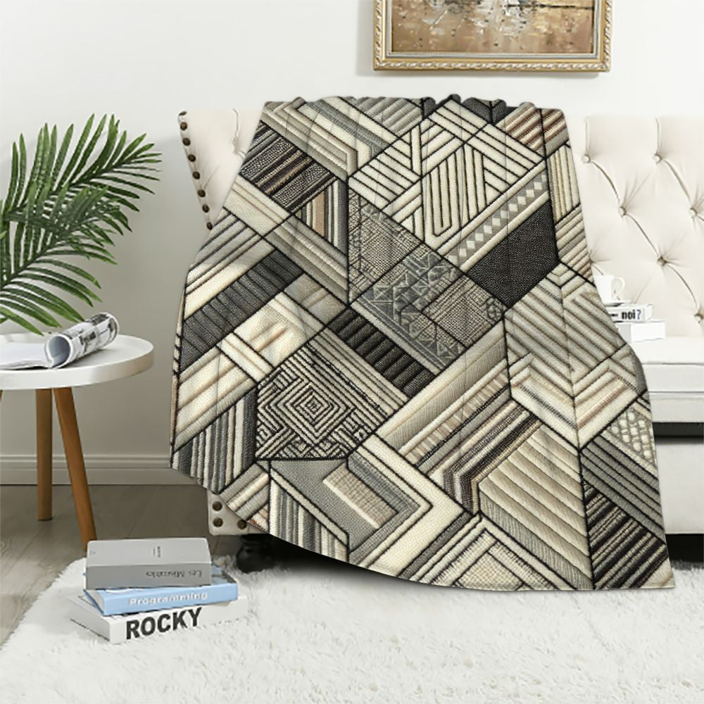 EastSmooth Aztec Throw Blankets Beige Tribal Boheiman Throws Ethnic ...