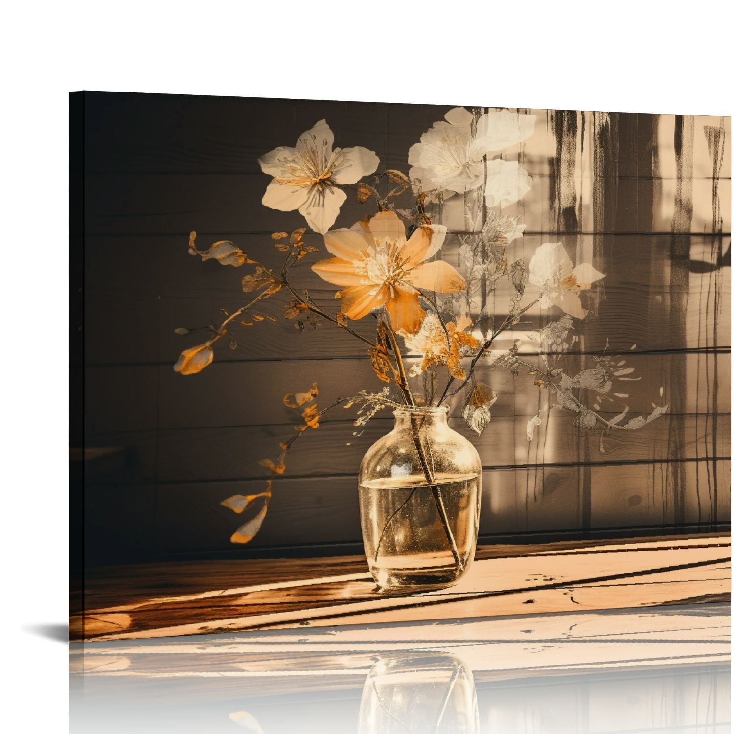 EastSmooth Bathroom Canvas wallart Flowers Theme Modern Farmhouse ...