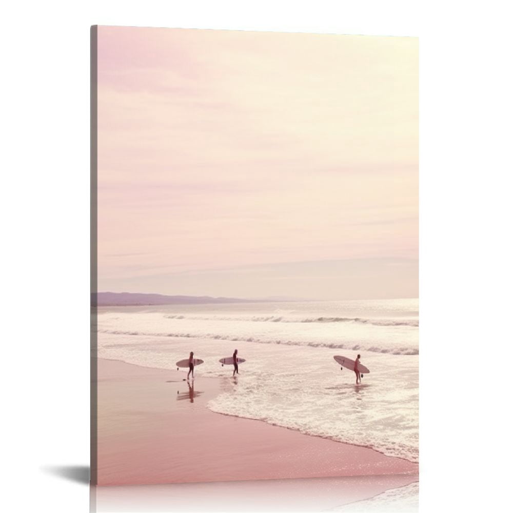 EastSmooth Beach Canvas Wall Art, 8x10in Tropical Summer Ocean Coastal ...