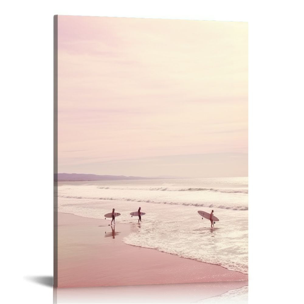 EastSmooth Beach Canvas Wall Art, 8x10in Tropical Summer Ocean Coastal ...