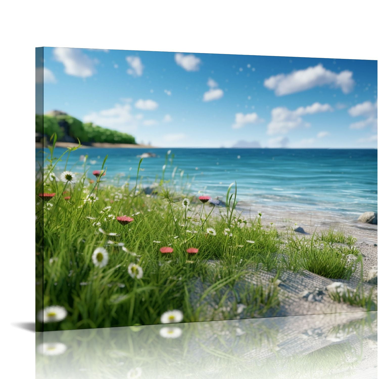 EastSmooth Beach Canvas Wall Art, Ocean Pictures Coastal Art Painting ...
