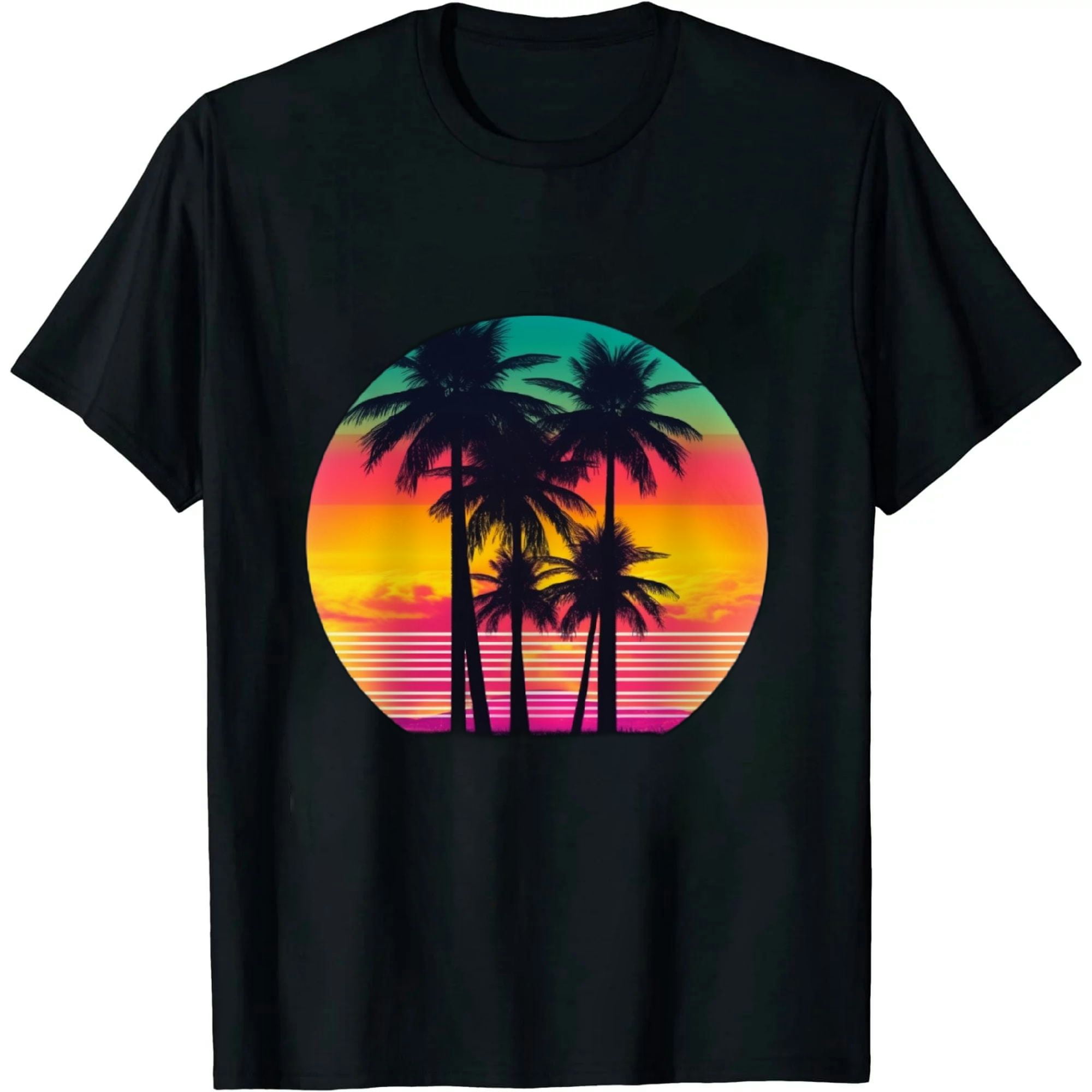 EastSmooth Beach Palm Tree Cool Summer Vacation Holiday Men Women T ...