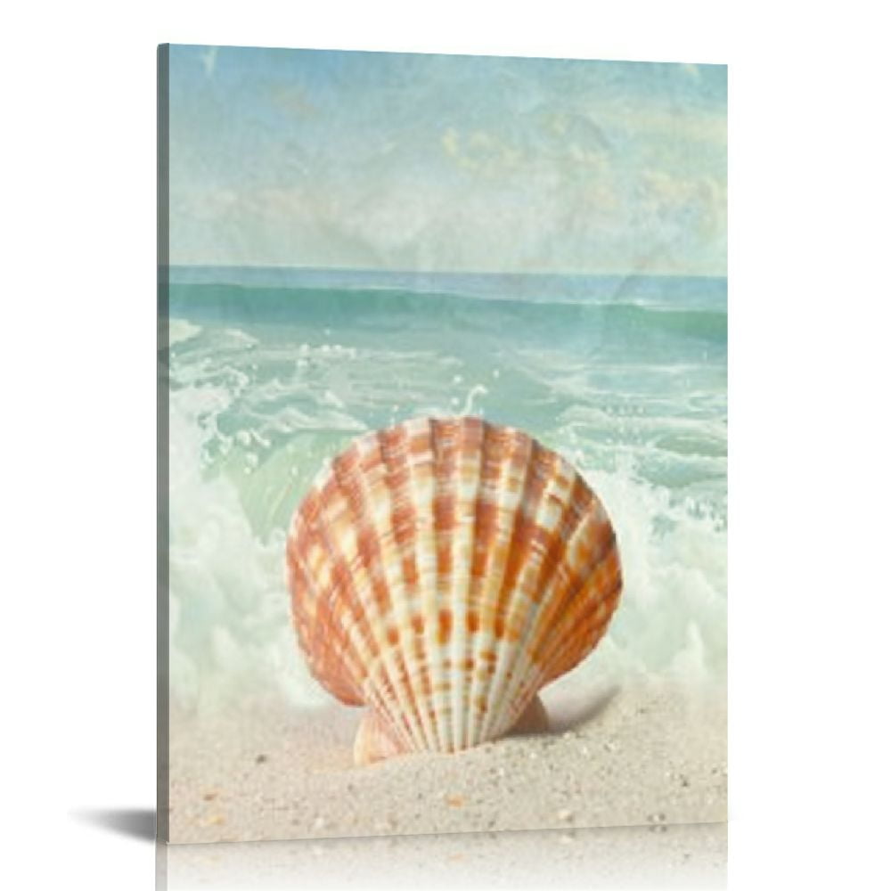 EastSmooth Beach Seashell Starfish Wall Art: Blue Ocean Beauties ...