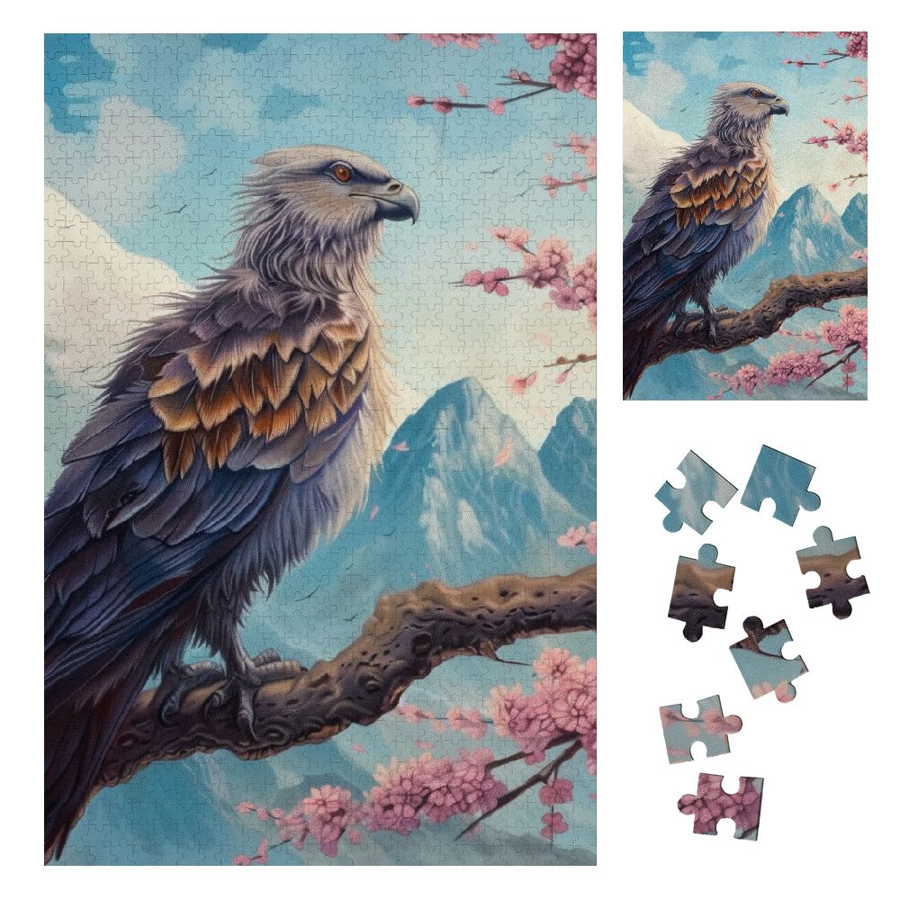 EastSmooth Bird Branch Mountain Wooden Jigsaw Puzzle Vertical ...