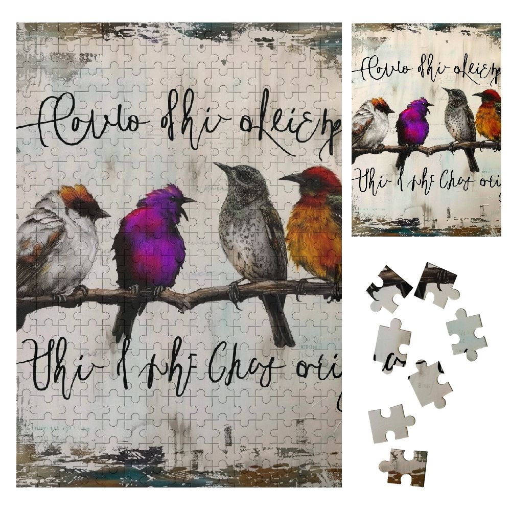 EastSmooth Birds Branch Message Vertical Impossible Wooden Puzzle ...