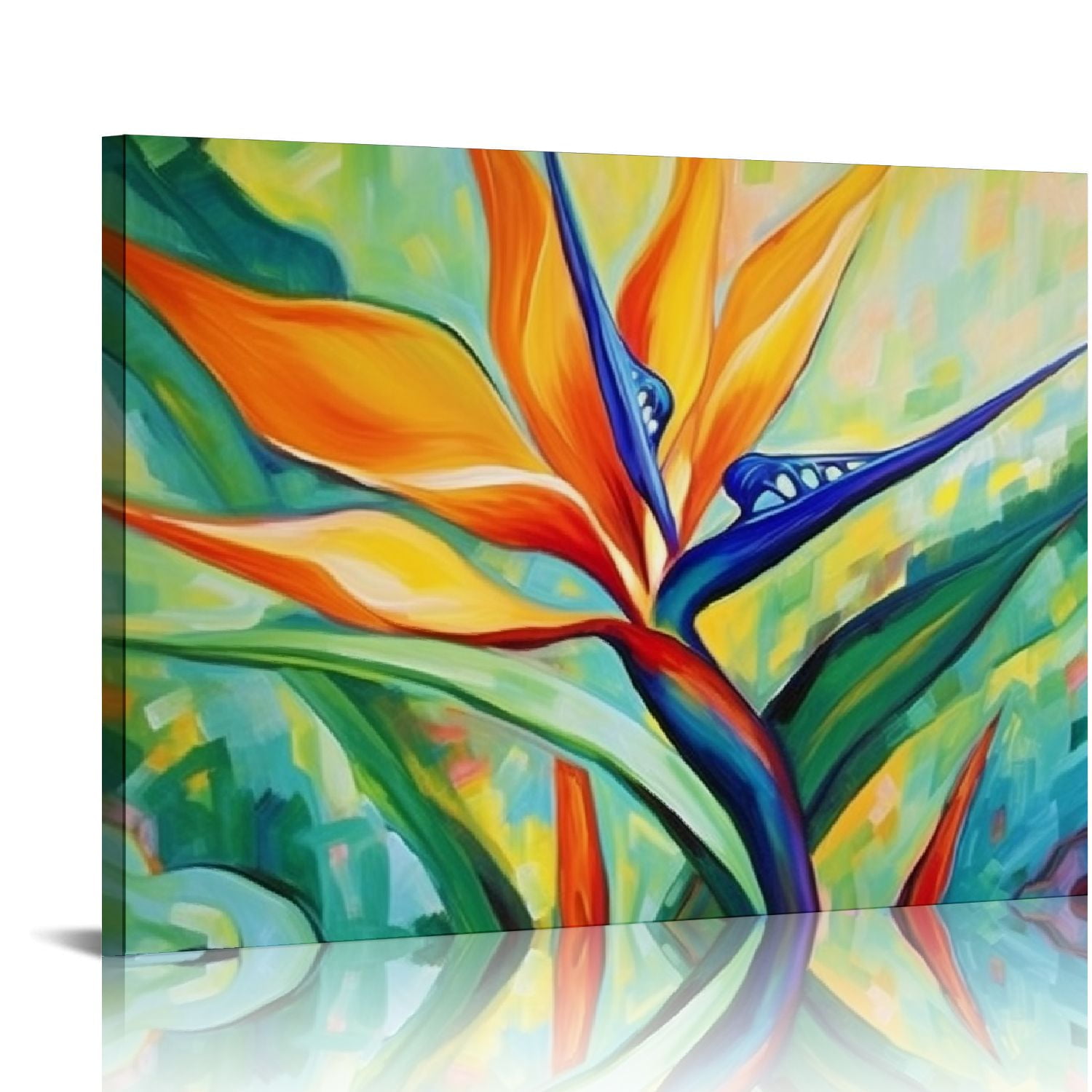 EastSmooth Blessed Day Bird Of Paradise Canvas Wall Art Print, Floral ...