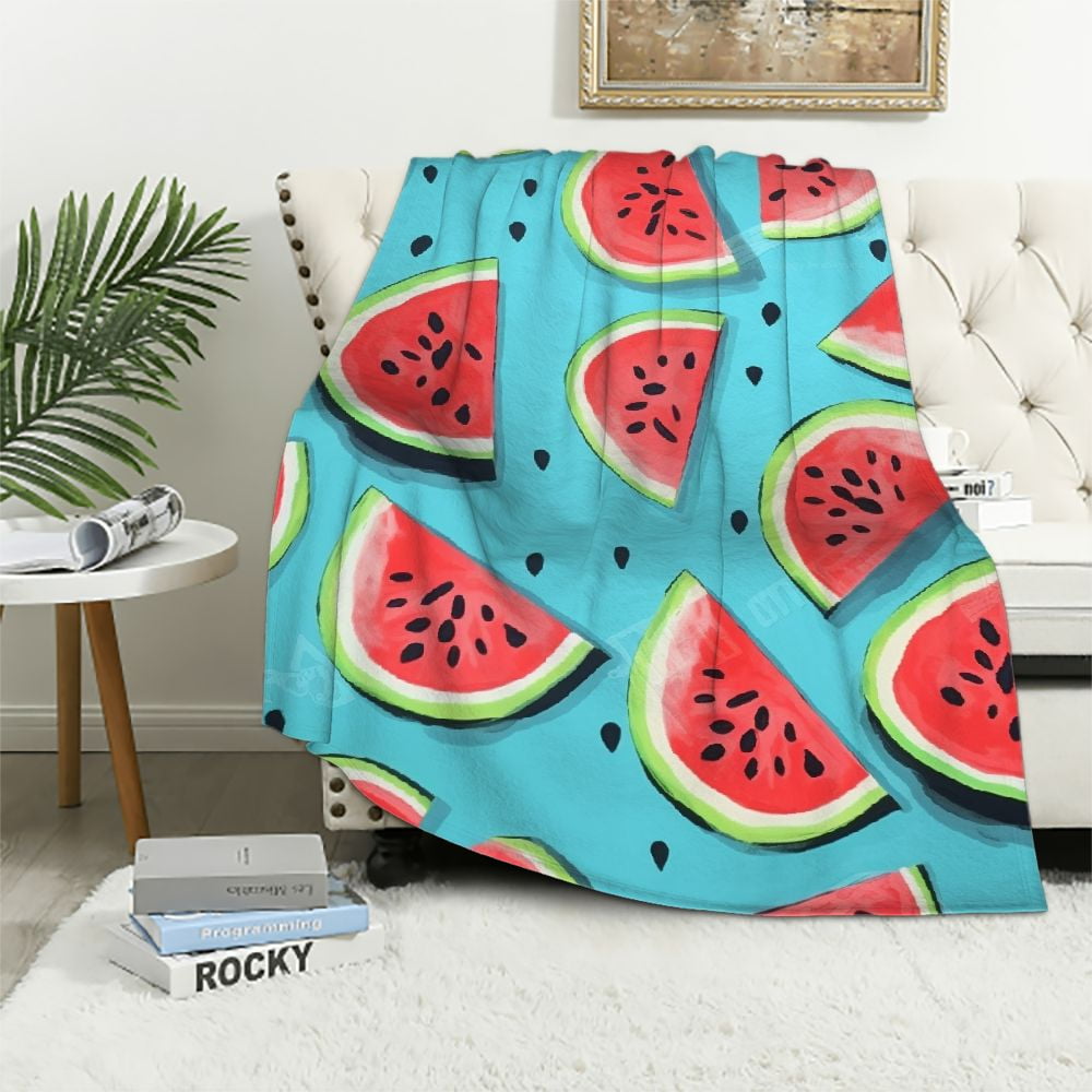 EastSmooth Blue Fruit Watermelon Blanket Gifts for Watermelon Lovers ...