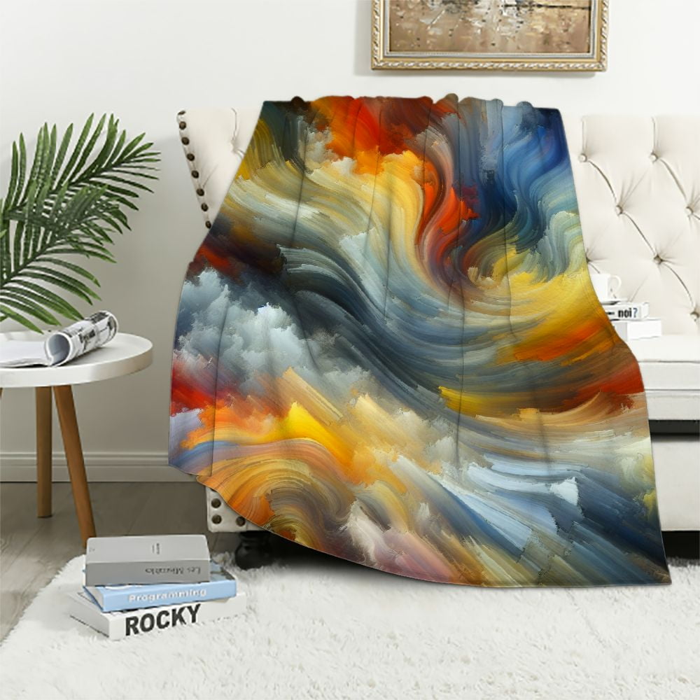 QCPP Boho Cotton Throw Blanket 60''x80'', Soft Lightweight Blanket for Couch, Bed, Travel ...