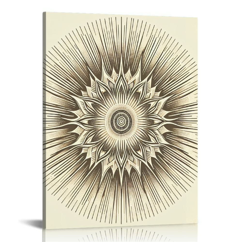 EastSmooth Boho Sun Canvas Wall Art, Modern Sunset Sunrise Wall Art ...