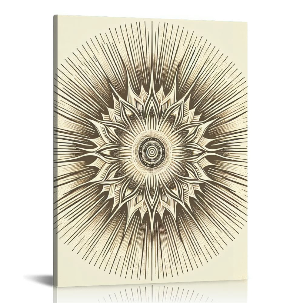 EastSmooth Boho Sun Canvas Wall Art, Modern Sunset Sunrise Wall Art ...
