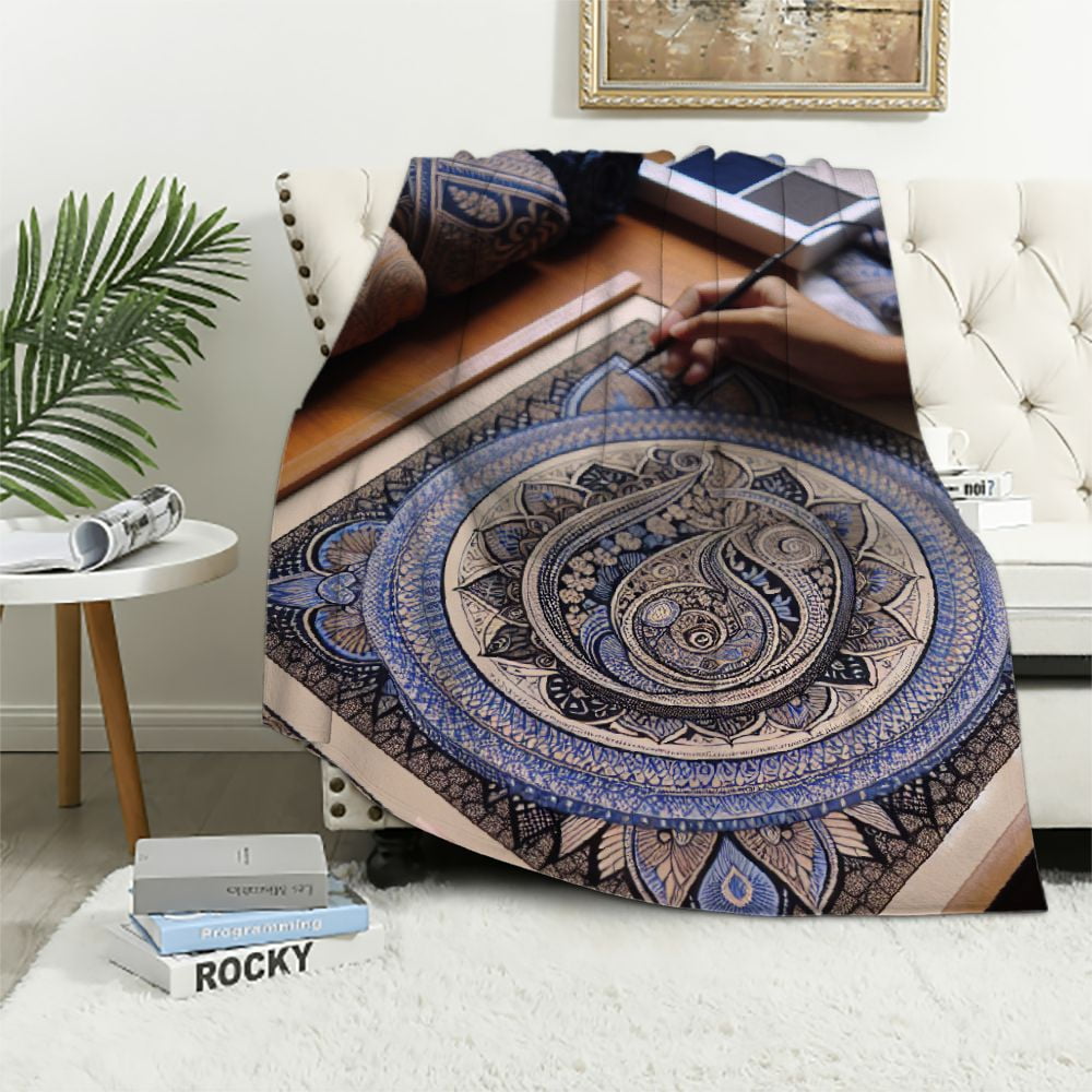 Lingy Boho Throw Blanket, Chenille Jacquard Tassels Throw Blankets for ...