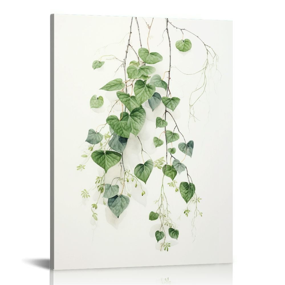 EastSmooth Botanical Plant Canvas Wall Art, Framed Boho Wall Decor for ...