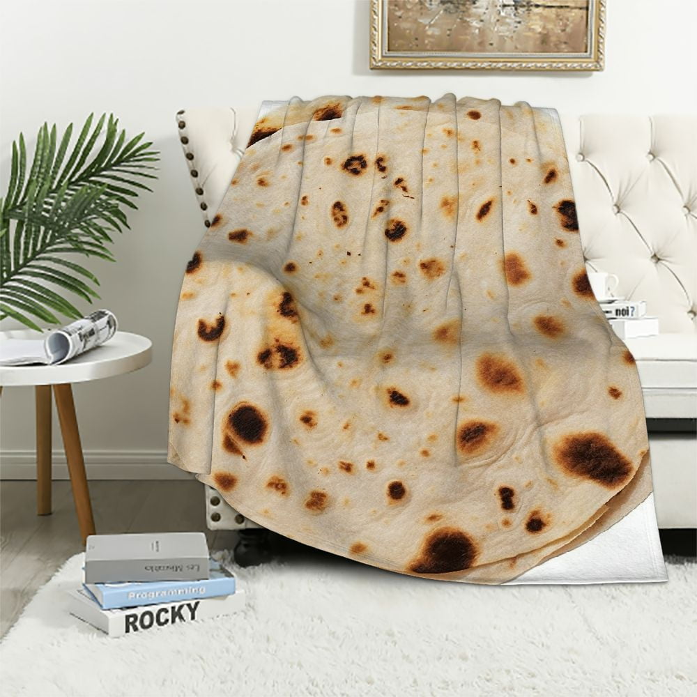 EastSmooth Burritos Tortilla Throw Blanket, Double Sided Giant Flour ...