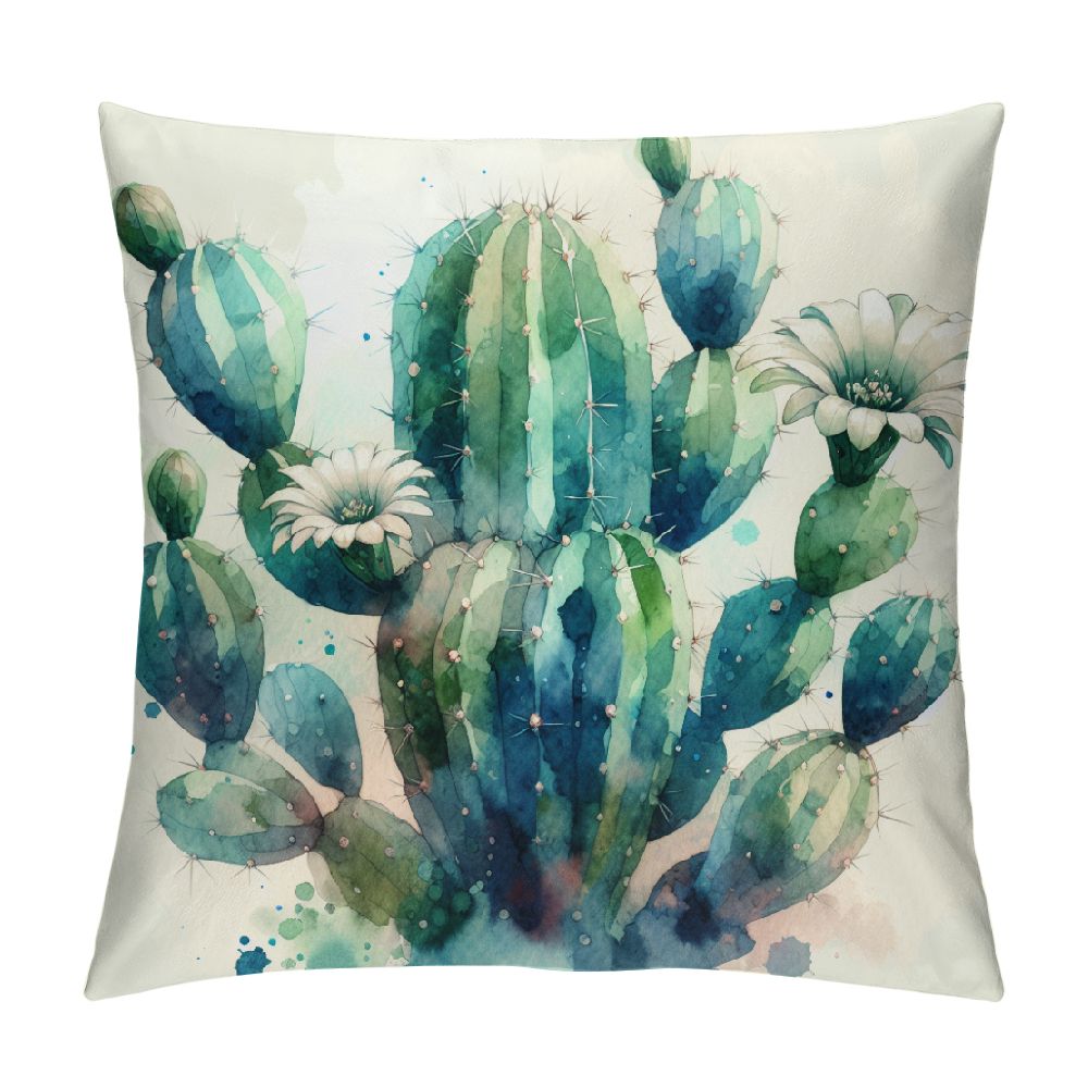 EastSmooth Cactus Pillow Covers Set of 4 Summer Green Cactus Succulent ...