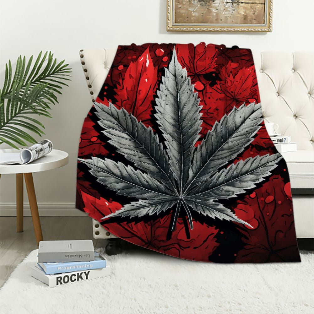EastSmooth Cannabis Leaf Throw Blanket Chic Starfish Tree Throw Blankets for Couch, Sofa Bed ...